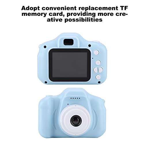 Disposable Camera Kids Camera Girls Toys for 3 4 5 6 7 8 Year Old Birthday 2 Inch1080P Toddler Camera Portable Children Digital Video Camera for 3-10 Year Old Girl with Charging Cable (Blue)