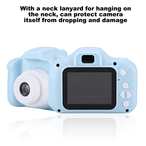 Disposable Camera Kids Camera Girls Toys for 3 4 5 6 7 8 Year Old Birthday 2 Inch1080P Toddler Camera Portable Children Digital Video Camera for 3-10 Year Old Girl with Charging Cable (Blue)