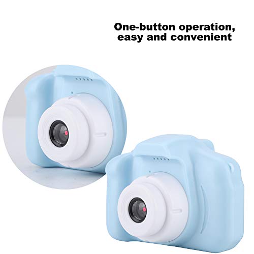 Disposable Camera Kids Camera Girls Toys for 3 4 5 6 7 8 Year Old Birthday 2 Inch1080P Toddler Camera Portable Children Digital Video Camera for 3-10 Year Old Girl with Charging Cable (Blue)