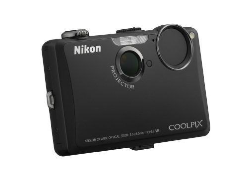 Nikon Coolpix S1100pj 14 MP Digital Camera with 5x Wide Angle Optical Vibration Reduction (VR) Zoom and 3-Inch LCD and Built-in Projector (Black) (OLD MODEL)