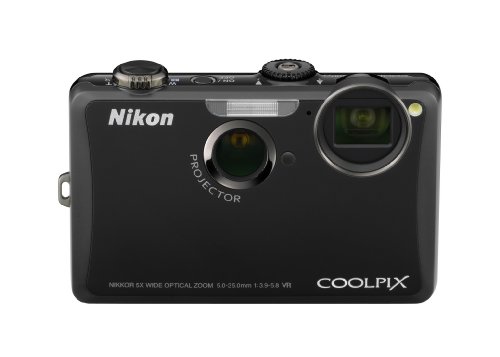 Nikon Coolpix S1100pj 14 MP Digital Camera with 5x Wide Angle Optical Vibration Reduction (VR) Zoom and 3-Inch LCD and Built-in Projector (Black) (OLD MODEL)