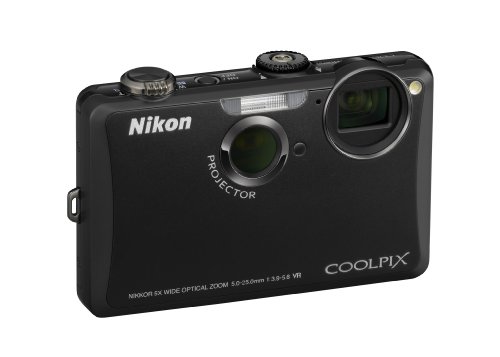 Nikon Coolpix S1100pj 14 MP Digital Camera with 5x Wide Angle Optical Vibration Reduction (VR) Zoom and 3-Inch LCD and Built-in Projector (Black) (OLD MODEL)