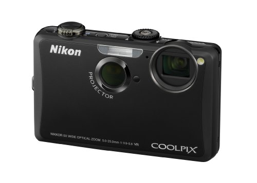 Nikon Coolpix S1100pj 14 MP Digital Camera with 5x Wide Angle Optical Vibration Reduction (VR) Zoom and 3-Inch LCD and Built-in Projector (Black) (OLD MODEL)