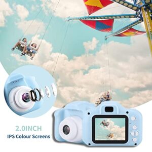 Kids Video Camera Toy, 2.0inch IPS Color Screen Digital Video Cameras for Toddler Support 32GB SD Card, Christmas Birthday Children's Day Gift for Boys and Girls Kids Toys Camera