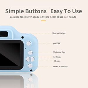 Kids Video Camera Toy, 2.0inch IPS Color Screen Digital Video Cameras for Toddler Support 32GB SD Card, Christmas Birthday Children's Day Gift for Boys and Girls Kids Toys Camera