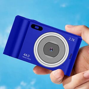 New 44 Million Student Digital Camera, 2.4 Inch High-definition Child Student Card Camera 16 Times Digital Zoom Electronic Anti-Shake Face Detection,Gifts for Students Teens Adults Girls Boys (Blue)