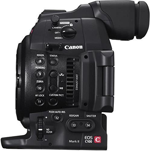 Canon EOS C100 Mark II Cinema EOS Camera with Dual Pixel CMOS AF (Body Only) International Version (No Warranty)