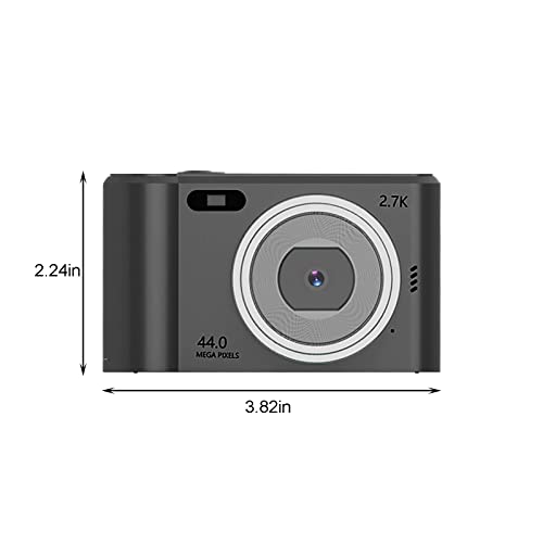 New 44 Million Student Digital Camera, 2.4 Inch High-definition Child Student Card Camera 16 Times Digital Zoom Electronic Anti-Shake Face Detection,Gifts for Students Teens Adults Girls Boys (Black)