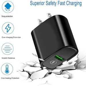 18W Fast Phone Charger for Moto G7 G8 Play Power,Z4 Z3,G Power,G Stylus,Edge Plus,G6/G6+,Z2 Z Force Droid Turbo,G7 Supra,Motorola One Action Hyper Zoom Vision,QC3.0 USB Wall Charger Adapter+6FTCable