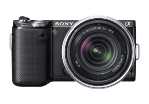 sony nex-5n 16.1 mp compact interchangeable lens touchscreen camera with 18-55mm lens (black)