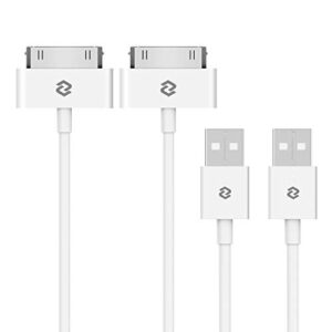 jetech usb sync and charging cable compatible iphone 4/4s, iphone 3g/3gs, ipad 1/2/3, ipod, 3.3 feet, 2-pack