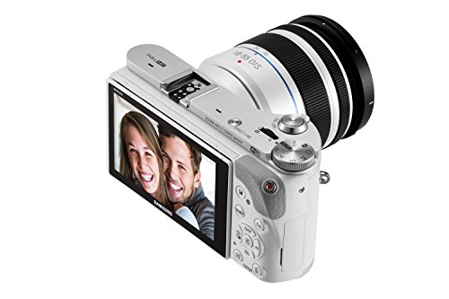 Samsung NX300M 20.3MP CMOS Smart WiFi & NFC Mirrorless Digital Camera with 18-55mm Lens and 3.3" AMOLED Touch Screen (White)