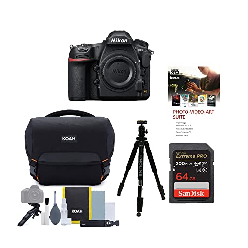 Nikon D850 Full Frame FX-Format Digital SLR Camera Body Holiday Bundle with 64GB SD Card and Accessories (5 Items)