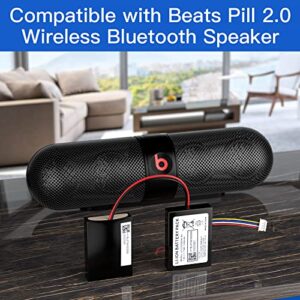 Battery for Beats Pill 2.0 Speaker Kratax 1050mAh Li-ion 7.4 V Replacement Battery for Beats Pill 2.0 J272/ICP092941SH Wireless Portable Bluetooth Speaker