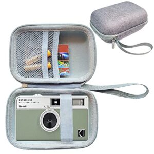 jchpine hard carrying case for kodak ektar h35 half frame film camera, protective storage travel case for kodak ultra f9 m35 film camera accessories (only case) (grey)