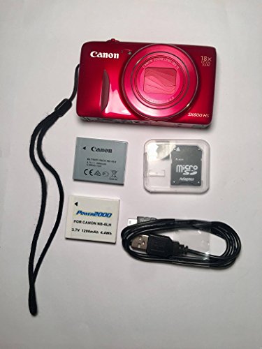 Canon 9342b001 16.0 Megapixel Powershot(r) Sx600 Digital Camera (red) 6.20in. x 5.60in. x 2.20in.