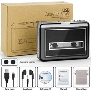 Cassette Tape Player - Portable Retro Walkman Cassette to Digital MP3 Converter Recorder, Convert Audio Music via USB to MP3 WAV Format with New Upgrade AudioLAVA Software, Compatible with Laptops&PCs