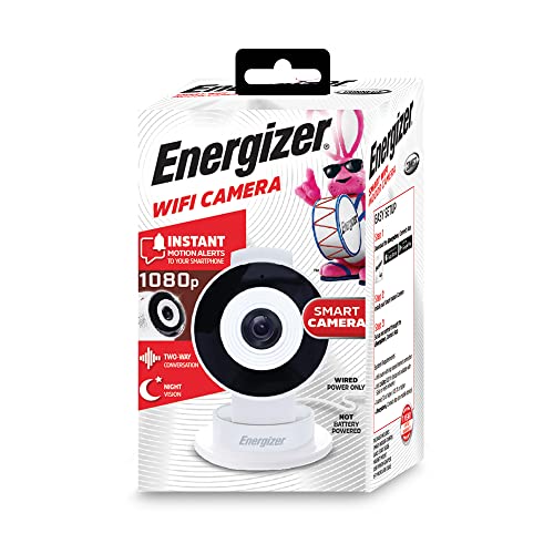 XTREME DIGITAL LIFESTYLE ACCESSORIES Energizer Smart Wi-Fi White Indoor Camera, 1080P Full HD, Cloud/Micro-SD Card Support