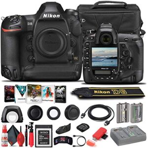 nikon d6 dslr camera (body only) (1624) + 120gb xqd card + en-el18c battery + case + corel photo software + hdmi cable + cleaning set + flex tripod + memory wallet (international model) (renewed)