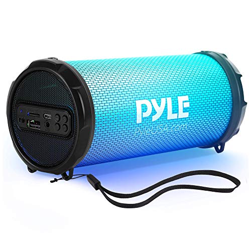 Pyle Wireless Portable Bluetooth Boombox Speaker - 100Watt Hi-Fi Rechargeable Boom Box Speaker Portable Music Barrel Loud Stereo System with AUX Input, MP3/USB/SD Port, Fm Radio, 2" Tweeter -PBMSPRG3