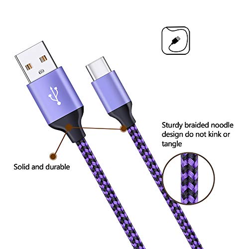 USB Wall Charger Phone Adapter Charging Block Brick Plug with 2Pack 6Ft Type C Charger Cable for Samsung Galaxy S23 S22 S21 S20 FE S10 S9 A03s A14 A13 A53 5G,Google Pixel 7 6 Pro 6a 5 4XL,LG Stylo 7 6