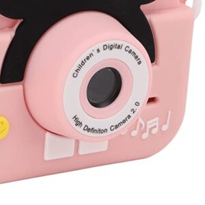 CHICIRIS Kids Cartoon Camera Toy, Multifunctional Comfortable Kids Photo Video Camera 2MP for Gifts(Pink)