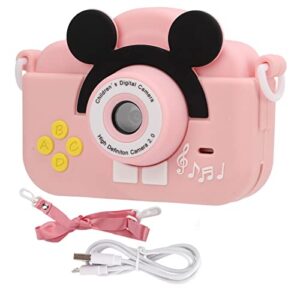 CHICIRIS Kids Cartoon Camera Toy, Multifunctional Comfortable Kids Photo Video Camera 2MP for Gifts(Pink)