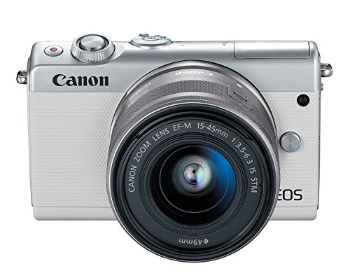 Canon EOS M100 Mirrorless Camera w/ 15-45mm Lens - Wi-Fi, Bluetooth, and NFC Enabled (White)