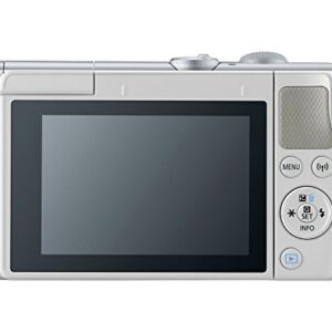 Canon EOS M100 Mirrorless Camera w/ 15-45mm Lens - Wi-Fi, Bluetooth, and NFC Enabled (White)