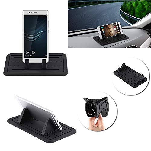 Keenso Silicone Car Phone Holder Pad Mat Dashboard Antislip Stand Cell Phone Mount Holder Dash Adjustable for Smartphone GPS Table Holder