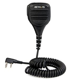 retevis rt85 shoulder speaker microphone with 3.5mm audio jack,walkie talkie speaker mic compatible rt22 rt68 rt21 rb87 rb26 rt86 rb85 rt81 rb37 rb26 rt3s baofeng bf-f8hp uv-5r(1 pack)