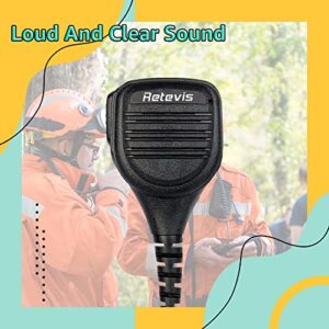 Retevis RT85 Shoulder Speaker Microphone with 3.5mm Audio Jack,Walkie Talkie Speaker Mic Compatible RT22 RT68 RT21 RB87 RB26 RT86 RB85 RT81 RB37 RB26 RT3S Baofeng BF-F8HP UV-5R(1 Pack)