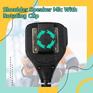 Retevis RT85 Shoulder Speaker Microphone with 3.5mm Audio Jack,Walkie Talkie Speaker Mic Compatible RT22 RT68 RT21 RB87 RB26 RT86 RB85 RT81 RB37 RB26 RT3S Baofeng BF-F8HP UV-5R(1 Pack)