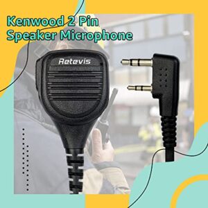 Retevis RT85 Shoulder Speaker Microphone with 3.5mm Audio Jack,Walkie Talkie Speaker Mic Compatible RT22 RT68 RT21 RB87 RB26 RT86 RB85 RT81 RB37 RB26 RT3S Baofeng BF-F8HP UV-5R(1 Pack)