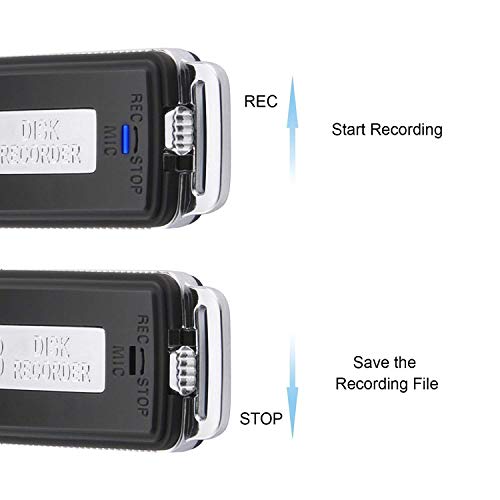 8 GB Voice Recorder,Rechargeable Mini USB Voice Recorder USB Flash Drive Voice Activated Recorder Dictaphone 15 Hours Battery Life 150 Hours File Capacity for Playback Lectures, Meetings, Interviews