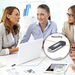 8 GB Voice Recorder,Rechargeable Mini USB Voice Recorder USB Flash Drive Voice Activated Recorder Dictaphone 15 Hours Battery Life 150 Hours File Capacity for Playback Lectures, Meetings, Interviews