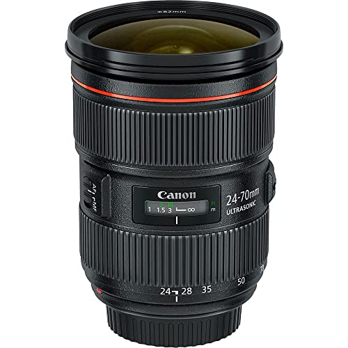 Canon EF 24-70mm f/2.8L II USM Lens (5175B002) + Filter Kit + Cap Keeper + Cleaning Kit + More (Renewed)