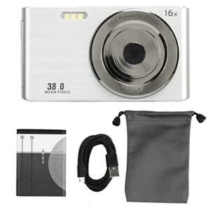 Digital Camera, 38 MP Image Resolution Compact Camera with 1200 MAh Lithiumion Battery for Beginners