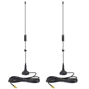 2-pack 16.5 inch dual band ham radio antenna vhf uhf 136-174mhz 400-470mhz magnetic base sma female antenna handheld two way radio antenna for baofeng uv-5r uv-82 bf-888 btech f8hp by luiton