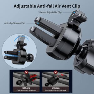 Air Vent Phone Mount for Car, Car Phone Holder Mount Hands Free Clamp Cradle Vehicle Compatible for All Smartphone from 4 to 7 inches, Universal Cell Phone Holder Car 360° Adjustable