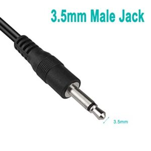 SIOCEN (3 Pack 6 ft) Replacement 3.5mm Male Plug to Bare Wire Open End TS 2 Pole Mono 1/8" 3.5mm Plug Jack Connector Audio Cable Repair