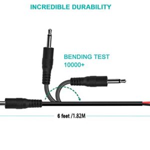 SIOCEN (3 Pack 6 ft) Replacement 3.5mm Male Plug to Bare Wire Open End TS 2 Pole Mono 1/8" 3.5mm Plug Jack Connector Audio Cable Repair