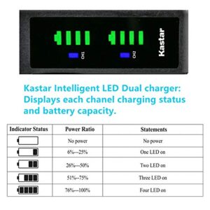 Kastar 4-Pack Battery and LTD2 USB Charger Replacement for Nikon Coolpix P950, Nikon Coolpix P1000, Nikon Coolpix A, Nikon 1 AW1, Nikon 1 J1, Nikon 1 J2, Nikon 1 J3, Nikon 1 S1, Nikon 1 V3 Cameras