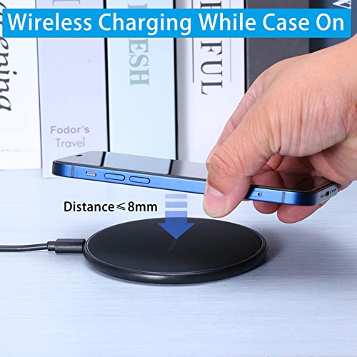 Wireless Charger, 30W Max Fast Wireless Charging Pad Compatible with iPhone 14/14 Plus/14 Pro/14 Pro Max/14 Mini 13/12/11/X/8,AirPods; Wireless Charge Mat for Samsung Galaxy S22/S21/S20 Buds (White)