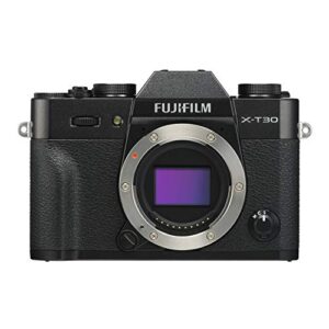 FUJIFILM X-T30 4K 26.1MP Mirrorless Digital Camera Body (Black) + 25mm, 50mm & 35mm 7artisans Prime Lens Bundle