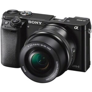 Sony Alpha a6000 Mirrorless Camera with 16-50mm and 55-210mm Lenses ILCE6000Y/B with Soft Bag, Tripod, Additional Battery, 64GB Memory Card, Card Reader, Plus Essential Accessories