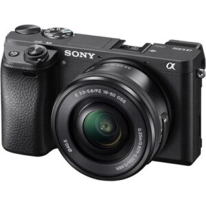 Sony Alpha a6300 Mirrorless Camera with 16-50mm Lens Black ILCE6300L/B with Soft Bag, Additional Battery, 64GB Memory Card, Card Reader, Plus Essential Accessories