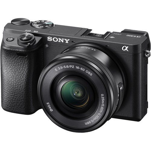 Sony Alpha a6300 Mirrorless Camera with 16-50mm Lens Black ILCE6300L/B with Soft Bag, Additional Battery, 64GB Memory Card, Card Reader, Plus Essential Accessories