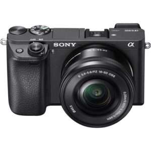 Sony Alpha a6300 Mirrorless Camera with 16-50mm Lens Black ILCE6300L/B with Soft Bag, Additional Battery, 64GB Memory Card, Card Reader, Plus Essential Accessories