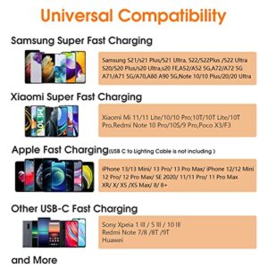 25W USB C Wall Charger and Cable for Samsung Galaxy A14 A13 A53 5G S22 S23 Plus Ultra S21 S20 FE 5G,Note 10 20,A23 A52 A71 A54 A24,Google Pixel 7 6/6 Pro 4A 5,Super Fast Charging Block/Power Adapter